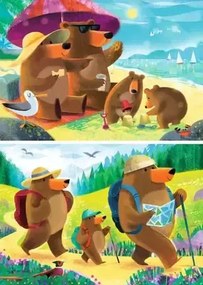 Ravensburger Puzzle: Medvědí rodinka na výletě / 2x24/ od 4 let