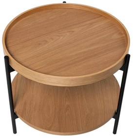Konferenční stolek lanyd ø 50 cm přírodní MUZZA