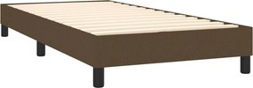Box spring postel s matrací tmavě hnědá 90x190 cm textil 3140260