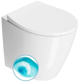 GSI MODO WC mísa stojící, Swirlflush, 37x52cm, spodní/zadní odpad, bílá ExtraGlaze 981011