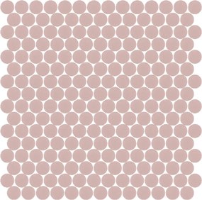 Hisbalit Skleněná mozaika růžová Mozaika 255A SATINATO kolečka  prům. 2,2 (33,33x33,33) cm - KOL255ALH