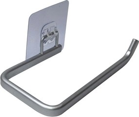 Kovový držák na toaletní papír bez vrtání v leskle stříbrné barvě Filaire Aluminium – douceur d'intérieur