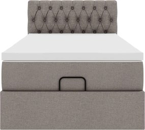Osmanský rám postele s matrací taupe 80x200cm textil 3311501