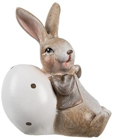 Velikonoční dekorace králík s vajíčkem - 6*4*8 cm