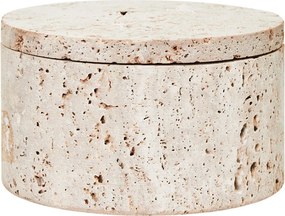 Dekorativní kamenný úložný box v přírodní barvě ø 14x8 cm Tibor – Premier Housewares