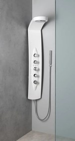 Polysan Polysan, MOLA rohový sprchový panel s termostatickou baterií 210x1300mm, bílá, 80372