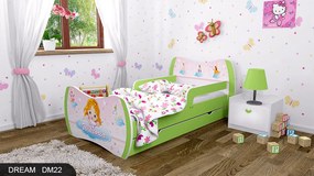 Dětská postel Dream vzor 22 180x90 cm zelená