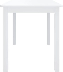 Jídelní stůl bílý 114 x 71 x 75 cm masivní kaučukovník 247362