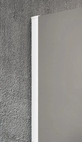 Erga Paris, sprchová zástěna Walk-In 50x200 cm, 8mm sklo námraza, bílý profil, ERG-V02-PARIS-050x200-FR-WH