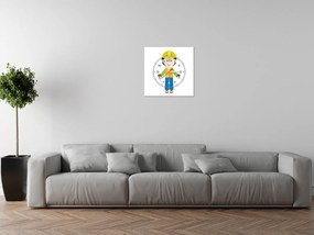 Gario Obraz s hodinami Malý stavitel Rozměry: 30 x 30 cm