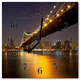 Skleněné hodiny čtvercové Skyline mostu