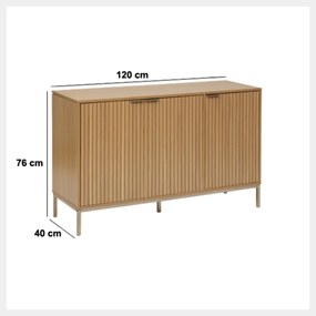 Komoda Tasso 120 cm dub přírodní
