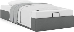Osmanský rám postele bez matrací tmavě šedá 80x200cm textil 3310834