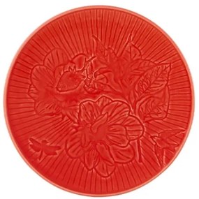 Bordallo Pinheiro Sada dezertních talířů Parodie 4 kusů, červená, 22 cm