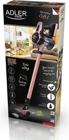 Adler AD 7044 2v1 bronzová / Tyčový vysavač / 250 W / 0.8 L / bezsáčko