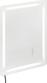 LED koupelnové zrcadlo 3 barvy proti zamlžování nástěnné toaletní zrcadlo 50 × 70 cm