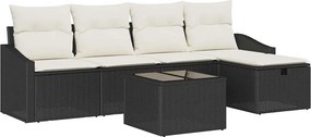 Set pohovek 6 ks Černá polyratan 3359266
