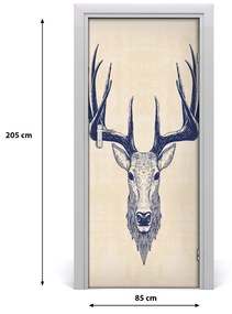 Samolepící fototapeta na dveře Hlava jelena 85x205 cm
