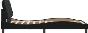 Rám postele bez matrace černý 100 x 200 cm samet 3207907