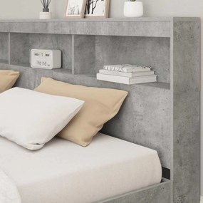 Úložné čelo postele Betonově šedá Kompozitní dřevo 3335512