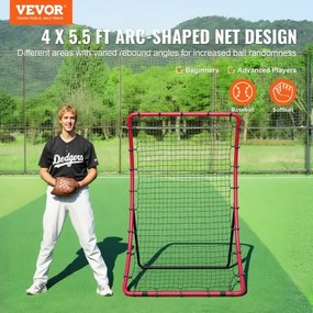 Baseballová a softballová odrazová síť 1,22 × 1,68 m PitchBack All Angle Fielding