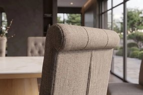 Designová jídelní židle Eileithya taupe / dub