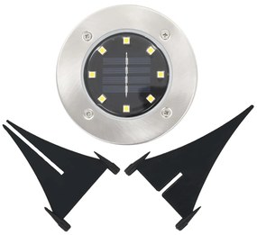 vidaXL Solární světlo k zapíchnutí do země 8 ks LED bílé