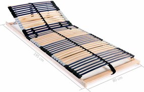 Lamelové rošty do postele 2 ks 42 lamel 7 zón 80 x 200 cm 3051428