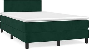 Box spring postel s matrací tmavě zelená 120 x 200 cm samet 3141176