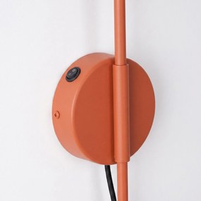 Sollux Lighting Nástěnné svítidlo NOX 1 okrově červené s vypínačem