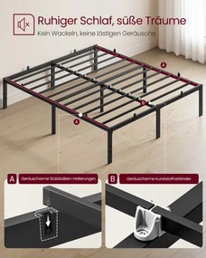 Kovová manželská postel 160 cm RMB155BD01