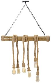 Lustr BAMBOO/ROPE 80x15x120-cm