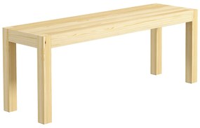HOMCOM 2místná dřevěná lavice venkovského stylu, kuchyňská lavice do obývacího pokoje, do 240 kg, borovicové dřevo, přírodní, 120x33x45cm| Aosom