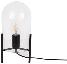 LEITMOTIV Sada 2 ks – Stolní lampa Glass Bell – černá ∅ 16 × 30 cm