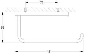 OMNIRES DA70510BL - Držák toaletního papíru DARLING polomatná černá