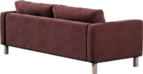 Potah na pohovku IKEA  Karlstad 3-místná, nerozkládací, krátký barva červená látka lesklé, sametová
