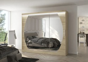 Posuvná skříň se zrcadlem a LED osvětlením CAMBE 250