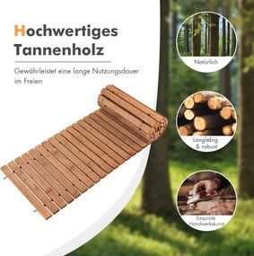 Costway Zahradní dřevěná cesta Rolovací přímá venkovní stezka – světle hnědá