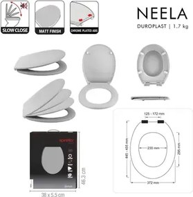 Spirella NEELA WC prkénko matné cappuccino / soft-close / duroplast Th