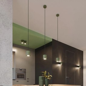 Sollux Lighting Stropní svítidlo ORBIS 2 olivově zelené