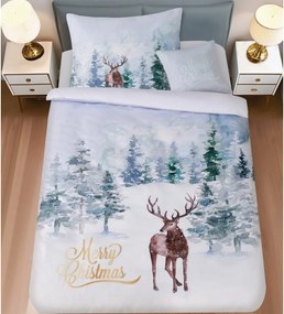 3 dílné povlečení Polycotton Vánoční Jelen 200x140cm+90x70cm TiaHome