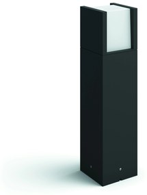 Hue LED White Venkovní sloupkové svítidlo Philips Fuzo 17447/30/P7 černé 40cm 2700K