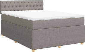 Box spring postel s matrací taupe 140x200 cm textil 3289790
