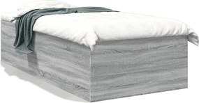 Rám postele šedý sonoma 75 x 190 cm kompozitní dřevo 3280984