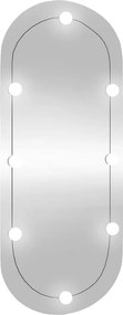 Nástěnné zrcadlo s LED osvětlením 45 x 100 cm sklo oválné 3189164