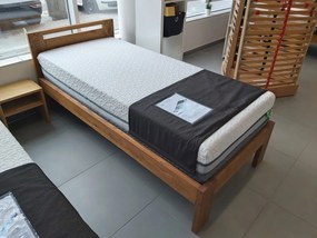 Dubová postel Mono Klasik 4 cm masiv rustik - olej Barique - 90x200 cm