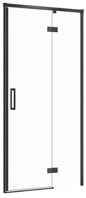 CERSANIT - Sprchové dveře LARGA ČERNÉ 100X195, pravé, čiré sklo S932-125