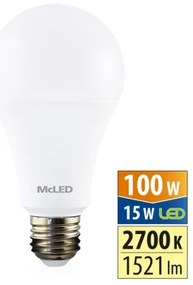 LED žárovka E27 McLED 15W (100W) teplá bílá (2700K) ML-321.100.87.0