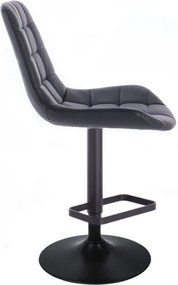LuxuryForm Barová židle PARIS na černém talíři - černá