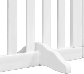 Zábrana pro psy s dvířky skládací 9 panelů bílá 450 cm topol 3155650
